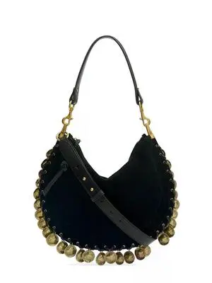 Isabel Marant Étoile Oskan Soft Medallions Half-moon Shoulder Bag - Black