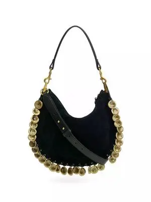 Isabel Marant Étoile Oskan Soft Medallions Half-moon Shoulder Bag - Black