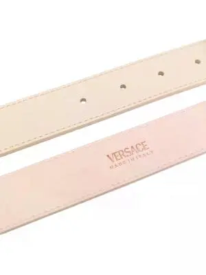 Versace Square Buckle Leather Belt