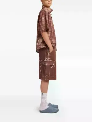 Marni Printed Belt-loop Shorts - Brown