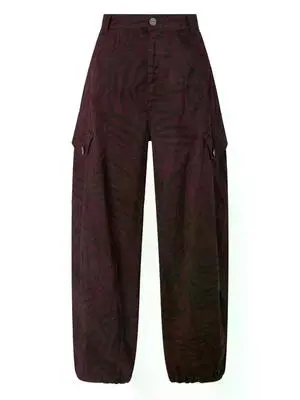 Pinko Animal-print Cargo Pants