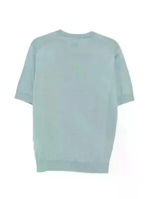LARDINI Crew-neck Knitted T-shirt - Blue