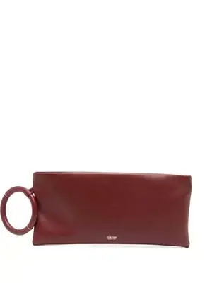 TOM FORD Leather Clutch With Round Handle - Red