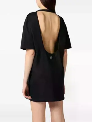 Philipp Plein Mini Open-back Embellished Dress