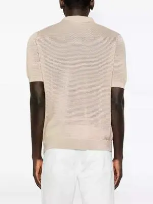 Tagliatore Collared Buttoned Polo Shirt - Neutrals