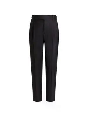 Dolce & Gabbana Pinstripe Wool Trousers - Black