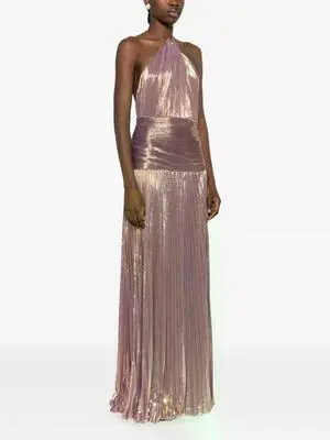 Retrofete Thalia Pleated Maxi Dress - Purple