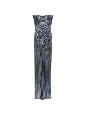 Retrofete Maytal Ruched Maxi Dress - Blue