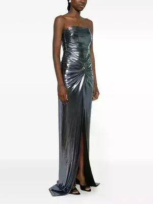 Retrofete Maytal Ruched Maxi Dress - Blue
