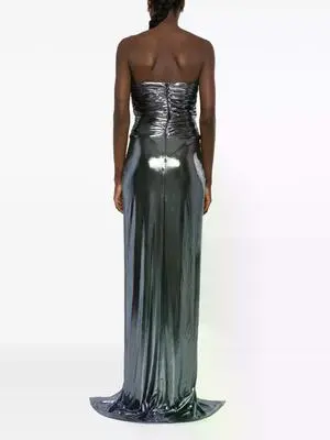 Retrofete Maytal Ruched Maxi Dress - Blue