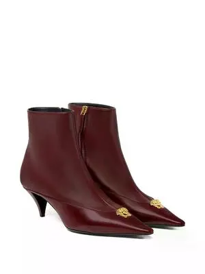 Versace La Medusa Pointed-toe Ankle Boots - Red