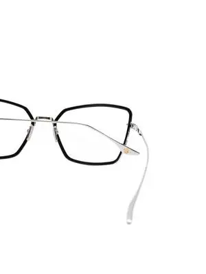 Dita Square-frame Glasses - Black