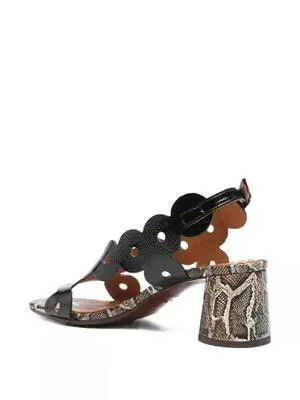 Chie Mihara Scalloped Sandals - Black