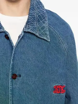 BODE Embroidered Denim Jacket - Blue