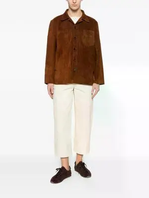 BODE Patch Pocket Suede Overshirt