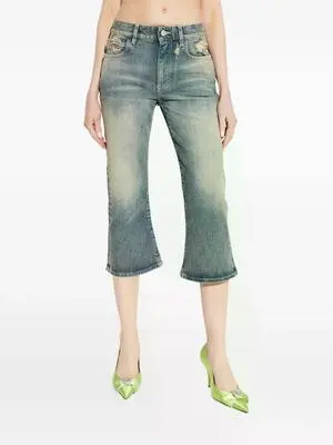 Balenciaga Cropped Distressed Jeans