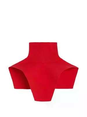 JIL SANDER Ribbed High-neck Neck Warmer - Red