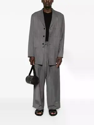 Y3 Pinstripe Single-breasted Coat
