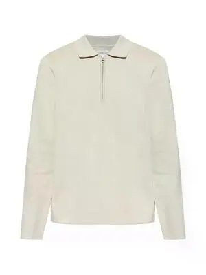 SAMSOE SAMSOE Zip Polo Shirt - Neutrals