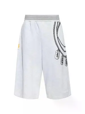 PDF Chain-print Trousers - Grey