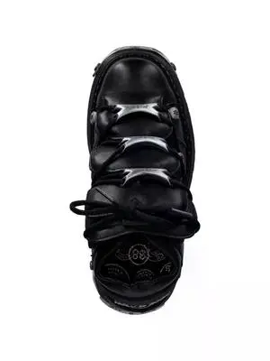 NEW ROCK Metal Detail Boots - Black