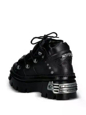 NEW ROCK Metal Detail Boots - Black