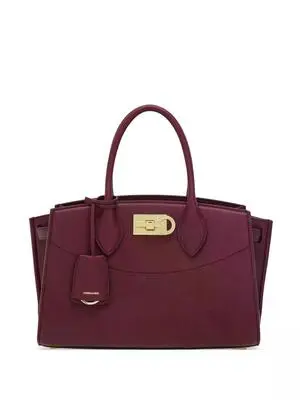 FERRAGAMO Studio Top Handle Bag - Red
