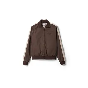 Miu Miu Washed Twill Blouson Jacket - Cocoa Brown/khaki