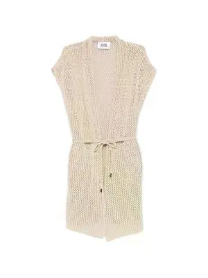 Alpha Studio Openwork Sleeveless Cardigan