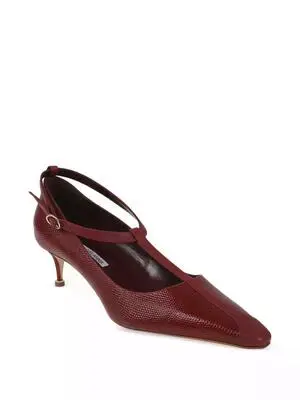 Manolo Blahnik Pointed Toe T-strap Pumps
