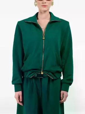 ROWEN ROSE Straight-cut Zip Sweatshirt