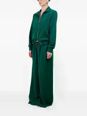 ROWEN ROSE Straight-cut Zip Sweatshirt
