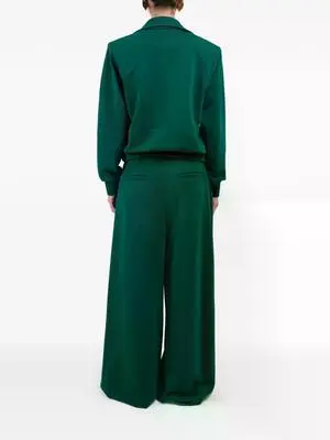 ROWEN ROSE Straight-cut Zip Sweatshirt