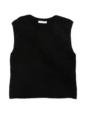 LISKA Round Neck Vest - Black