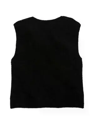 LISKA Round Neck Vest - Black