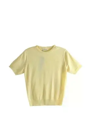 Auralee Ribbed Knit T-shirt - Yellow