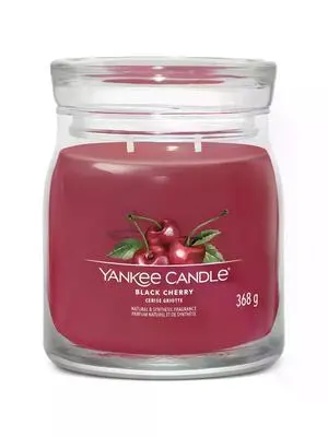 YANKEE CANDLE Medium Black Cherry Candle - Red