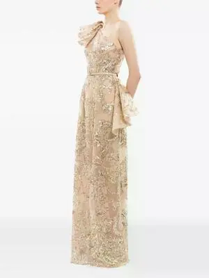 SAIID KOBEISY Crystal-embroidered Maxi Dress