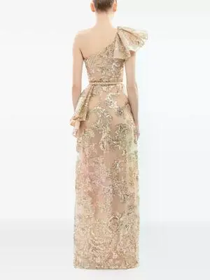 SAIID KOBEISY Crystal-embroidered Maxi Dress