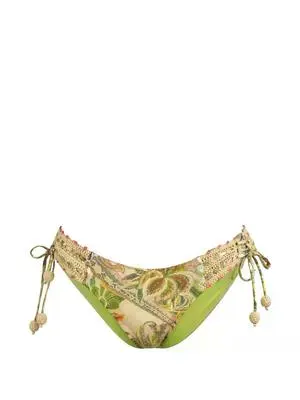 DEL MAAR Aru Paisley-crochet Bikini Bottoms - Neutrals