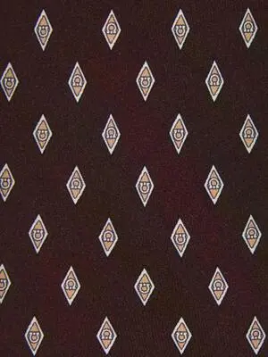 FERRAGAMO Micro Gancini Print Silk Tie - Brown