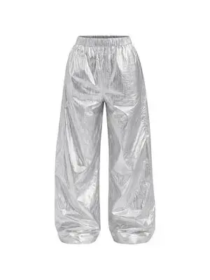 Tibi Winslow Metallic Wide-leg Trousers