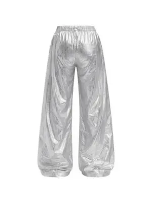 Tibi Winslow Metallic Wide-leg Trousers