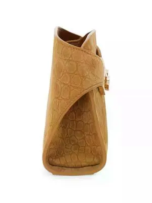 FERRAGAMO Hug Mini Croc-effect Tote Bag