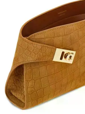 FERRAGAMO Hug Mini Croc-effect Tote Bag