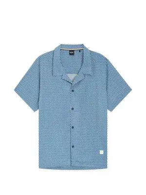 BOSS Diamond-pattern Short-sleeve Shirt
