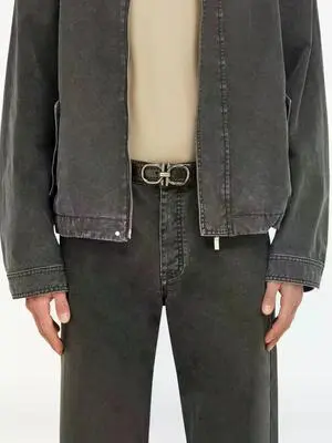 FERRAGAMO Adjustable Gancini Belt - Black