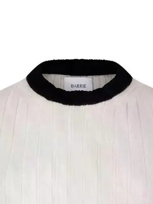 BARRIE Ribbed Knit Pullover - White