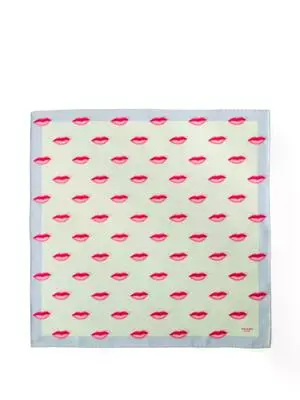 Prada Printed Silk Twill Scarf 55 X 55 Cm - Green