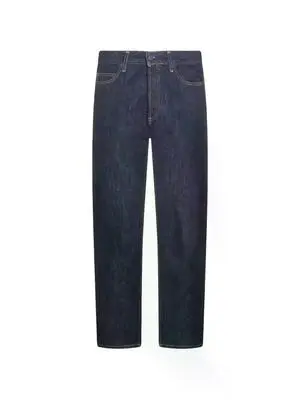 Carhartt Work In Progress Straight-leg Jeans With Logo Patch - Blue